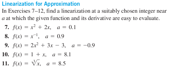 Solved In Exercises 7-12, find a linearization at a suitably | Chegg.com