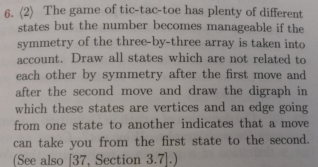 Solved The game of tic-tac-toe has plenty of different | Chegg.com