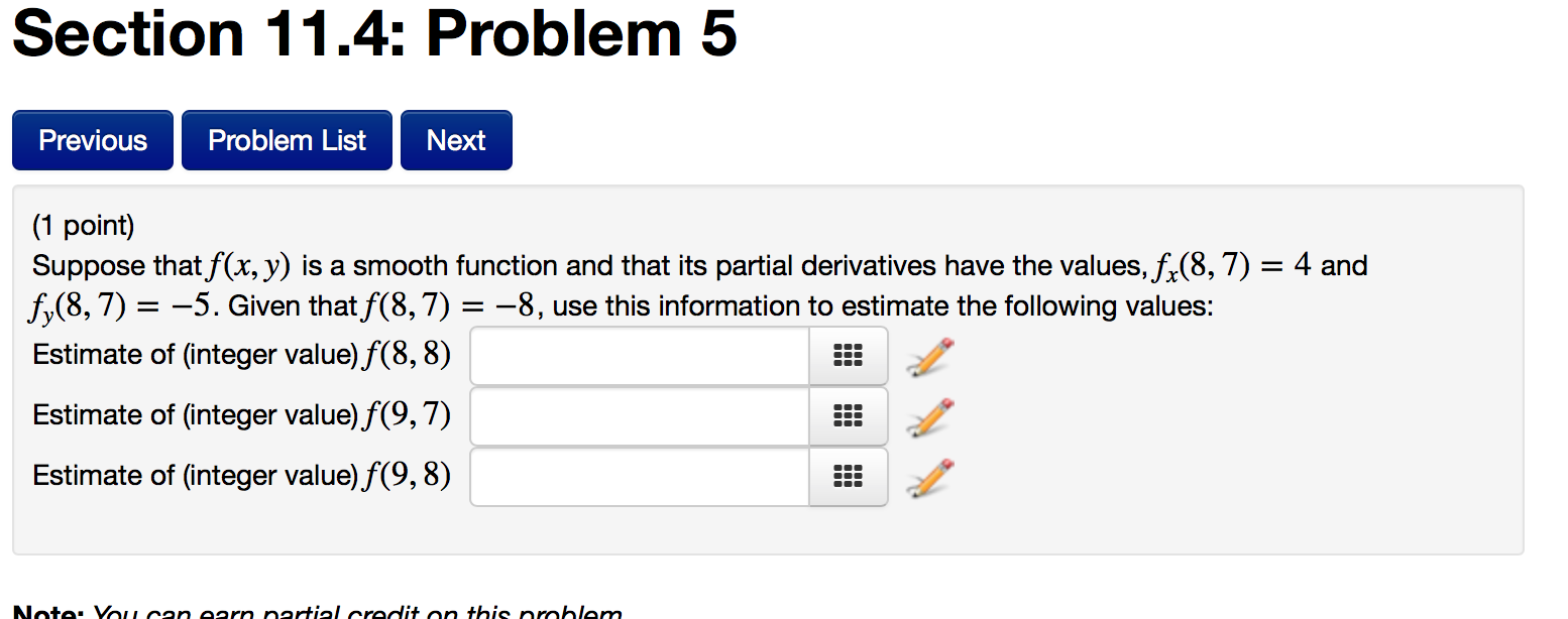 Solved (1 point) Suppose that f(x,y) f x y is a smooth | Chegg.com