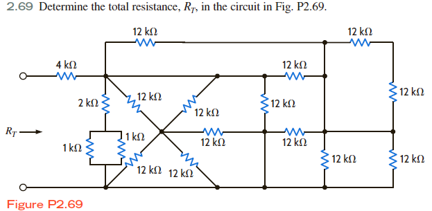 Solved Determine the total resistance, RT, in the circuit in | Chegg.com