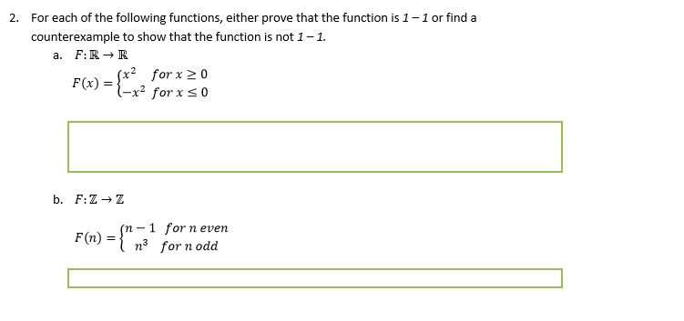 Solved For each of the following functions, either prove | Chegg.com