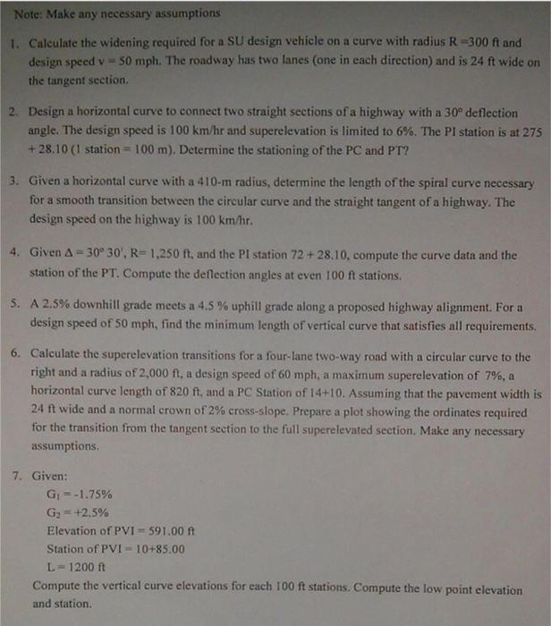 Calculate the widening required for a SU design | Chegg.com
