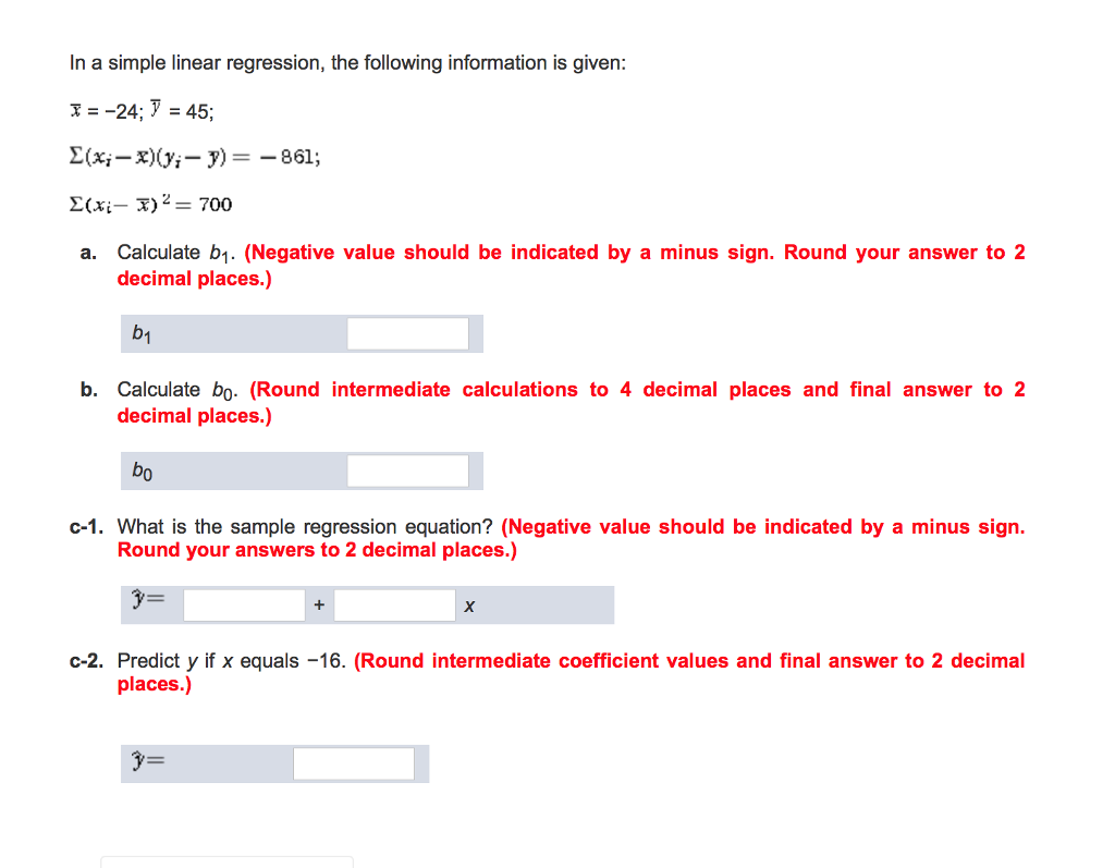 Solved In a simple linear regression, the following | Chegg.com