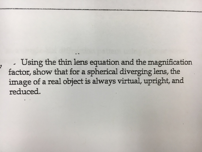 Solved Using the thin lens equation and the magnification | Chegg.com