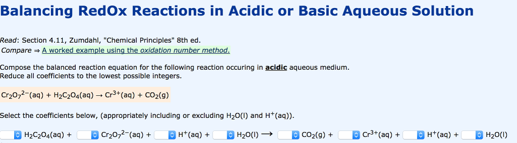Balancing Redox Reactions In Acidic And Basic Conditions