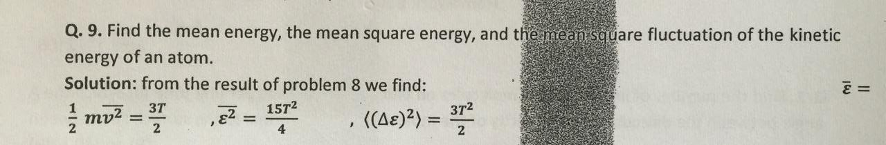 Solved Find the mean energy, the mean square energy, and the | Chegg.com