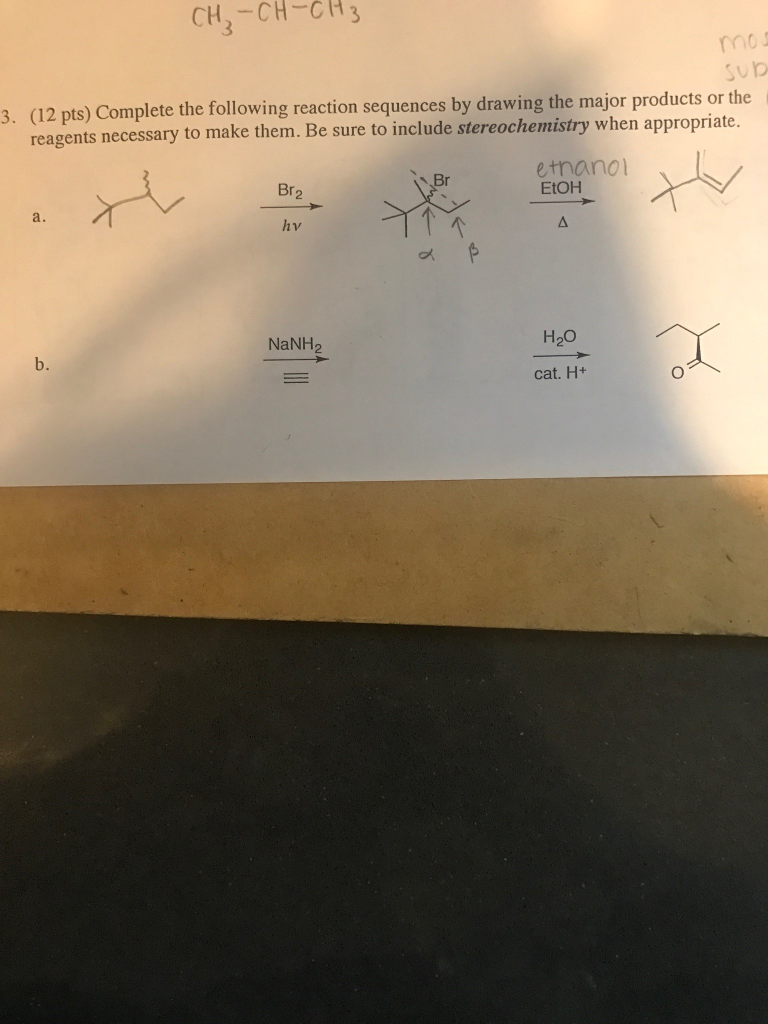 Solved complete the following reaction sequences by drawing | Chegg.com