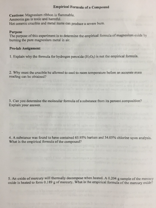 Solved Cautions: Magnesium ribbon is flammable. Ammonia gas | Chegg.com