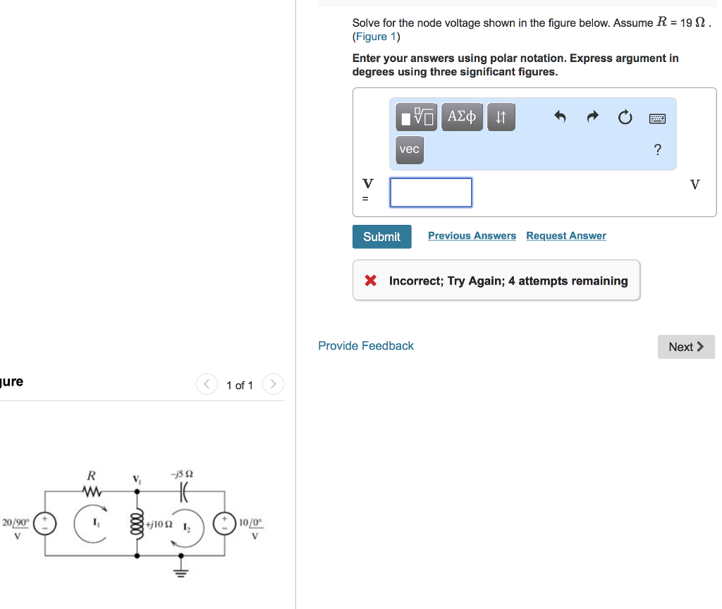 Solved Solve for the node voltage shown in the figure below. | Chegg.com