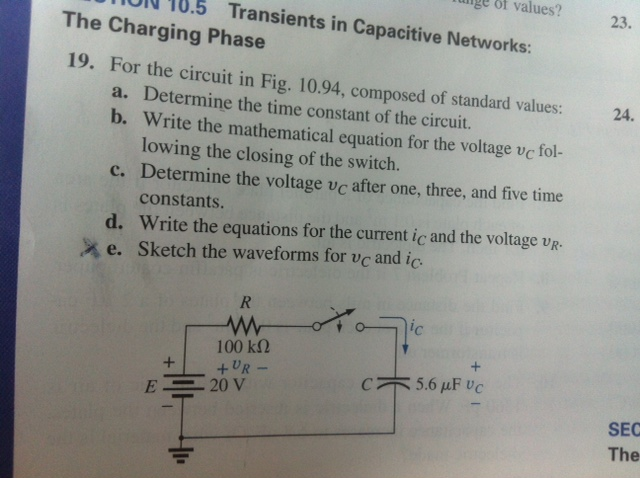 Solved Transients in Capacitive Networks: The Charging | Chegg.com