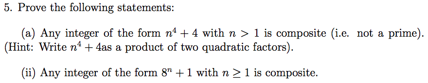 Solved 5. Prove the following statements: (a) Any integer of | Chegg.com