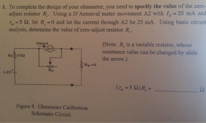 Solved Pre-Lab Procedure A: Calibration of a D'Arsonval DC | Chegg.com