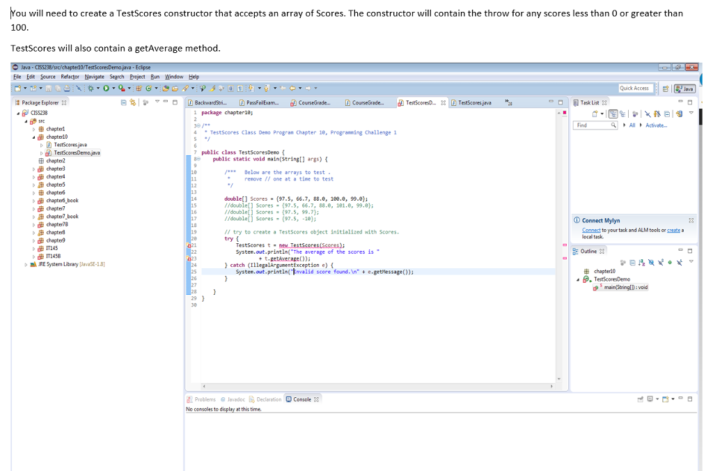 Solved Testscores Class Java Programming Write A Class