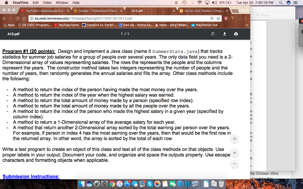 Solved Design and implement a Java class (name it | Chegg.com