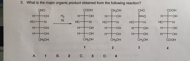 Solved What is the major organic product obtained from the | Chegg.com