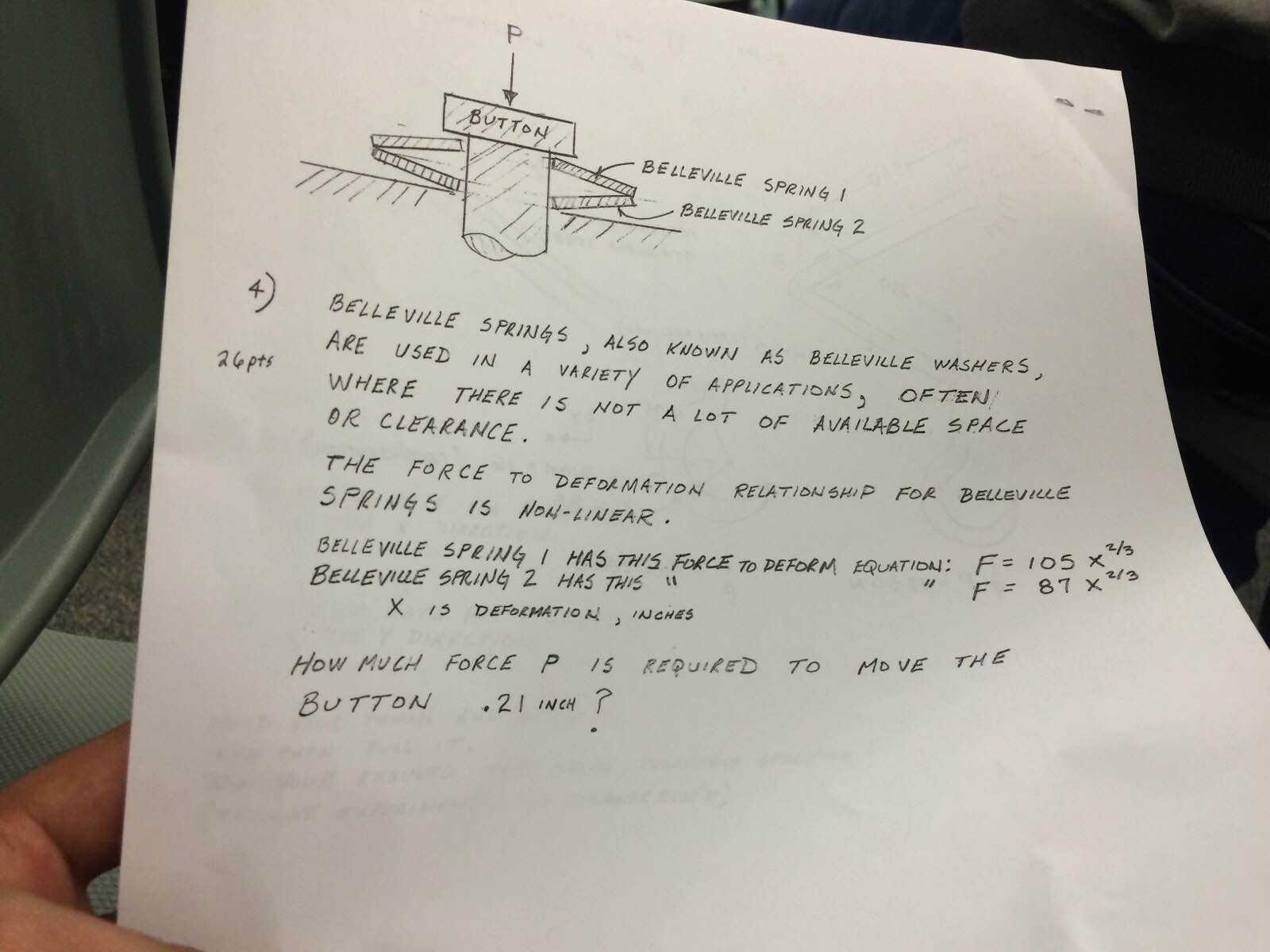 Belleville springs, also known as belleville | Chegg.com