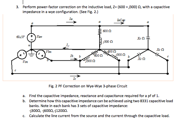 Solved Perform power-factor correction on the inductive | Chegg.com