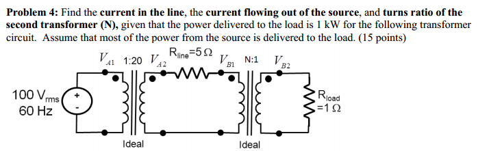 Solved Find the current in the line, the current flowing out | Chegg.com