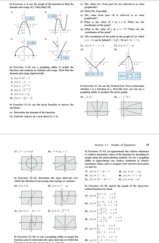 Solved In Exercises 1-4, use the graph of the function to | Chegg.com
