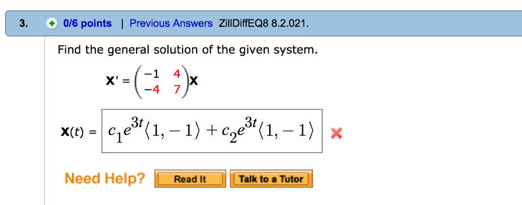 Solved Find the general solution of the given system. X' = | Chegg.com