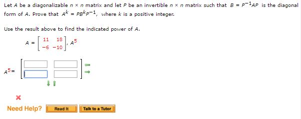 Solved Let A be a diagonalizable n times n matrix and let P | Chegg.com