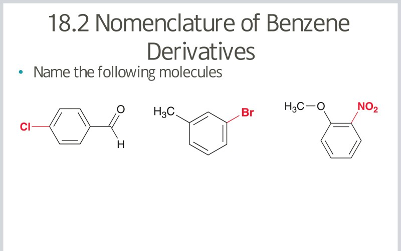 Solved Nomenclature of Benzene Derivatives Name the | Chegg.com