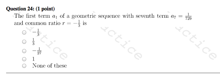 Solved The first term a1 of a geometric sequence with | Chegg.com