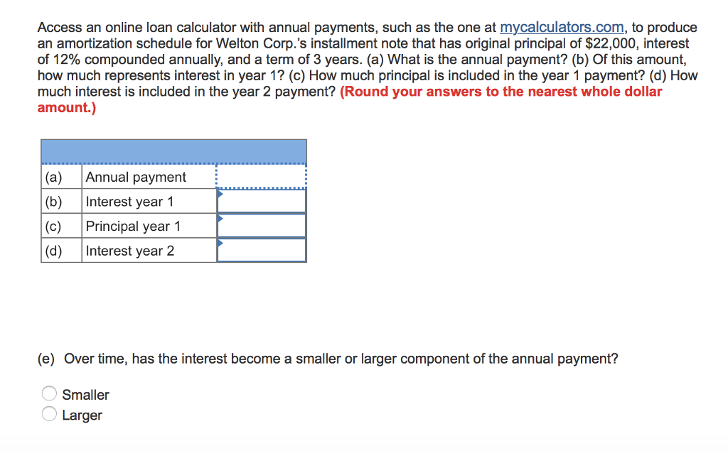 E Loan Calculator