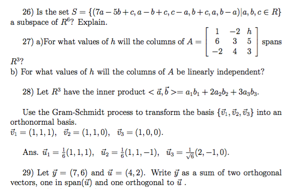Solved Is the set S = {(7a -5b + c,a -b + c,c-a, b + c,a, b | Chegg.com