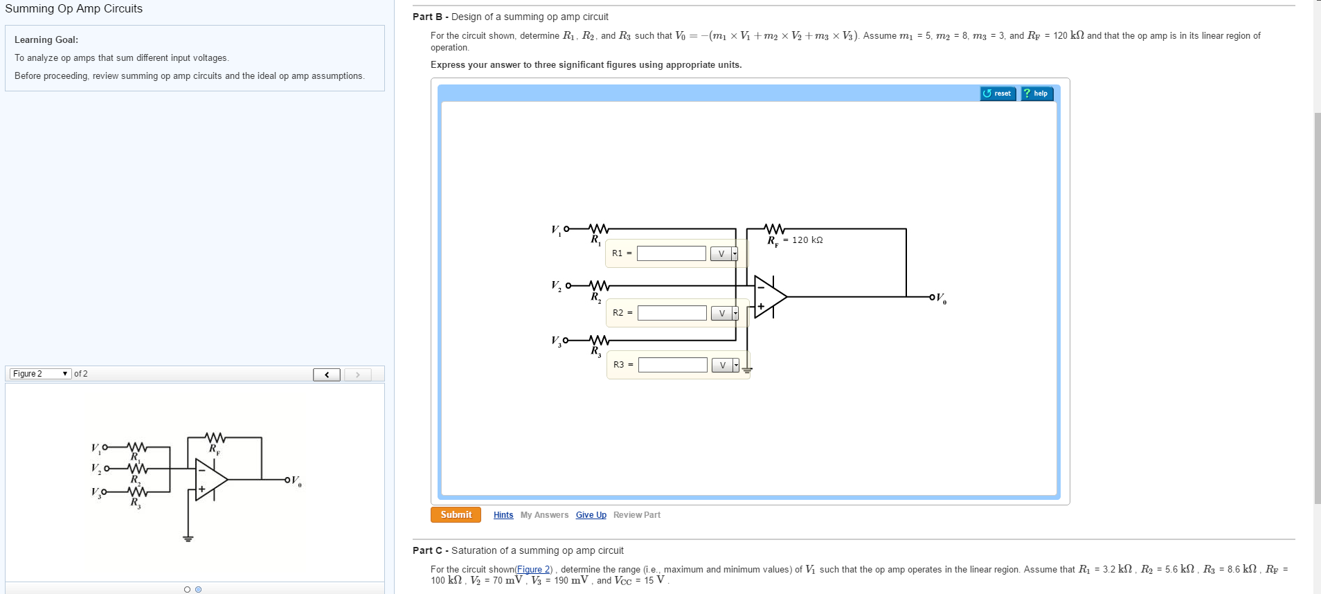 Solved To analyze op amps that sum different input voltages. | Chegg.com
