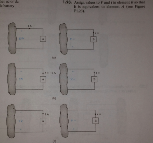 Solved Assign values to V and I in element B so that it is | Chegg.com