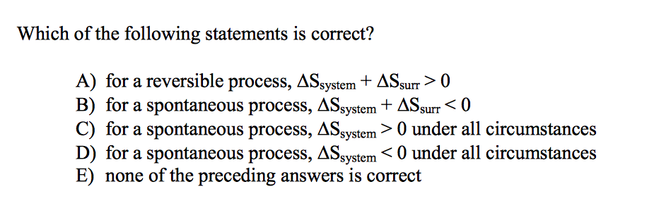 Solved Which of the following statements is correct? A) for | Chegg.com