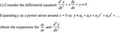 Solved Consider the differential equation d^2 y/dx^2 + x | Chegg.com
