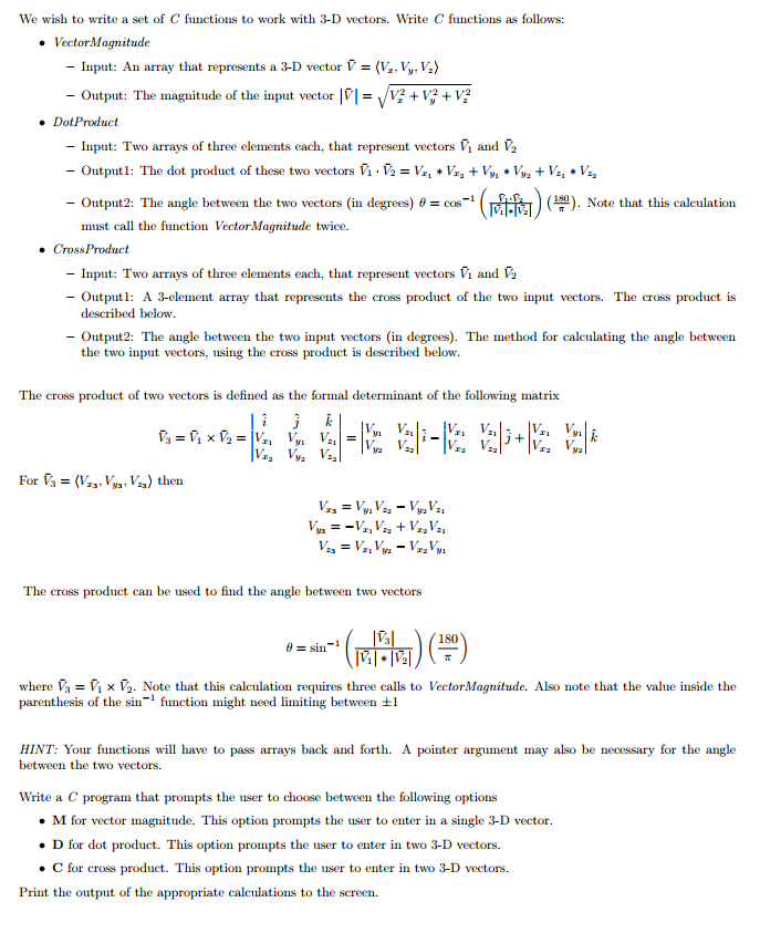 Solved We wish to write a set of C functions to work with | Chegg.com