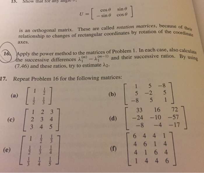 Solved 15. Show that for any angie cos θ -sin θ sin θ cos θ | Chegg.com