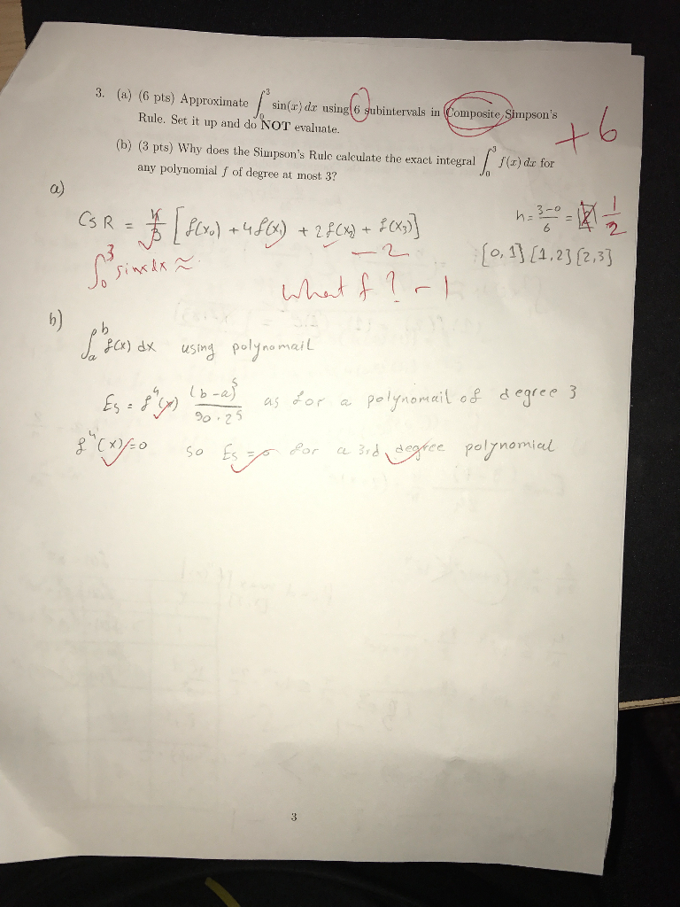 Solved Approximate integral_0^3 sin(x) dx using in Composite | Chegg.com