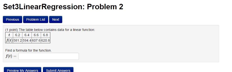 The table below contains data for a linear function: | Chegg.com