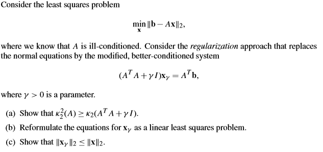 Solved Consider the least squares problem min_x||b - | Chegg.com