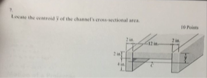 Solved Locate the centroid of the channel's cross-sectional | Chegg.com
