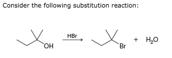 Solved Consider the following substitution reaction: Br OH | Chegg.com
