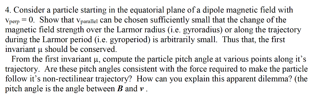 4. Consider a particle starting in the equatorial | Chegg.com