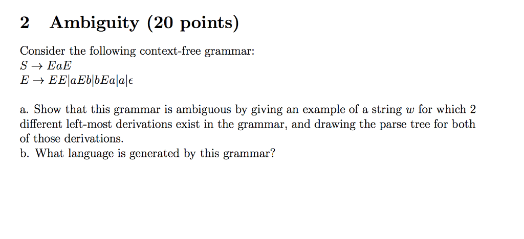 Solved Consider the following context-free grammar: S | Chegg.com