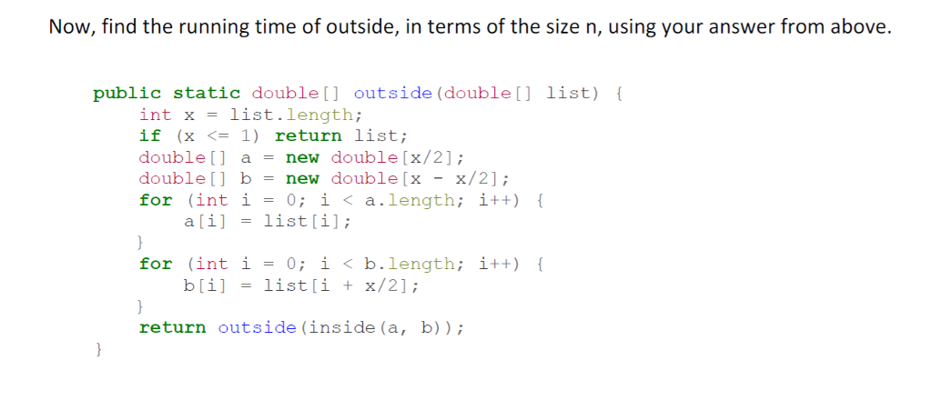 Solved Given the following algorithms below, give a big-Oh | Chegg.com