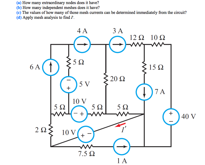(a) How many extraordinary nodes does it have? (b) | Chegg.com