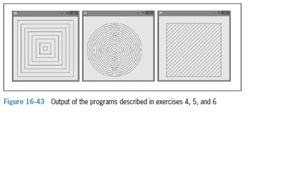 Solved Write an application that extends JPanel and displays | Chegg.com