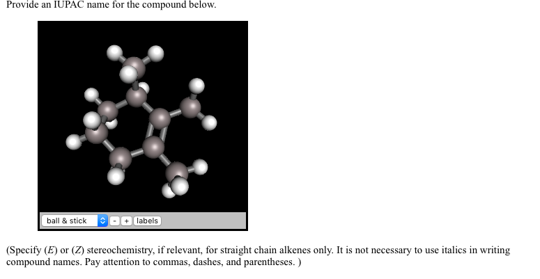 Solved (Specify (E)(Z) stereochemistry, if relevant, for | Chegg.com