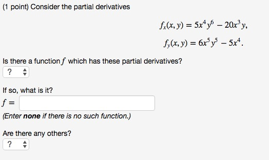 Solved Consider the partial derivatives f_x(x, y) = | Chegg.com