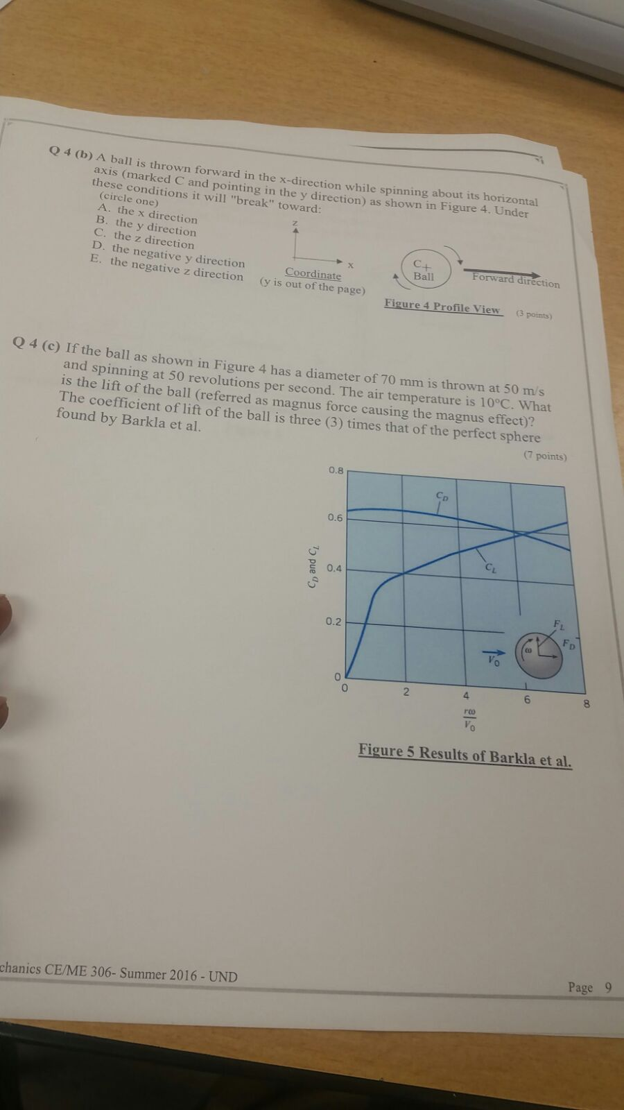 Solved A ball is thrown forward in the x-direction while | Chegg.com