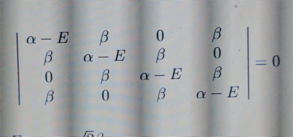 Solved 10.33 Write down the Hückel secular determinant for | Chegg.com