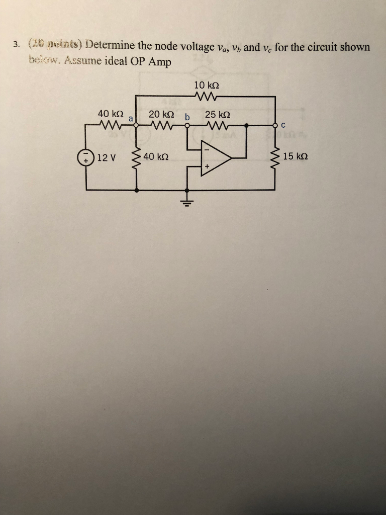 Solved 3. (imts) Determine the node voltage va, v, and ve | Chegg.com